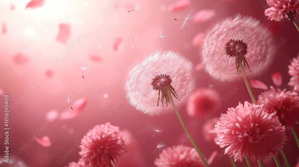dandelion fluff background for aesthetic minimalism style background ...