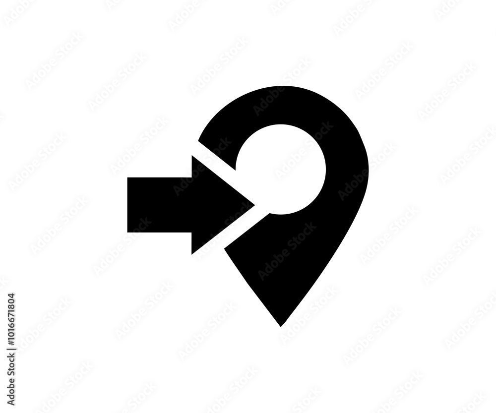 Directions to location icon. Goes to the map pin location icon symbol ...