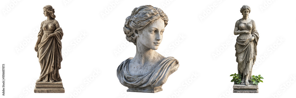 Classical sculptures of Greek and Roman figures ideal for art history ...