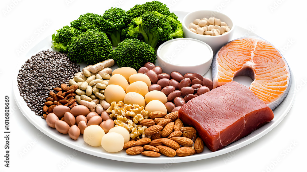 Balanced Diet Blueprint, an informative diagram illustrating essential ...