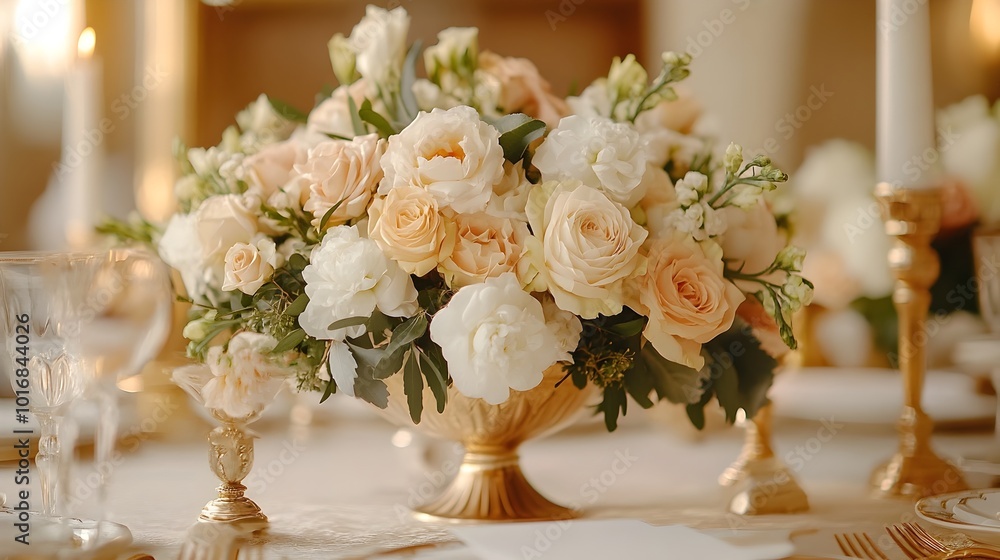 Stunning floral arrangement with lush blooms including roses peonies ...