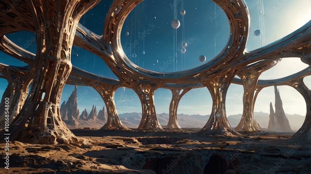 n alien city built inside the hollowed-out core of a distant planet ...