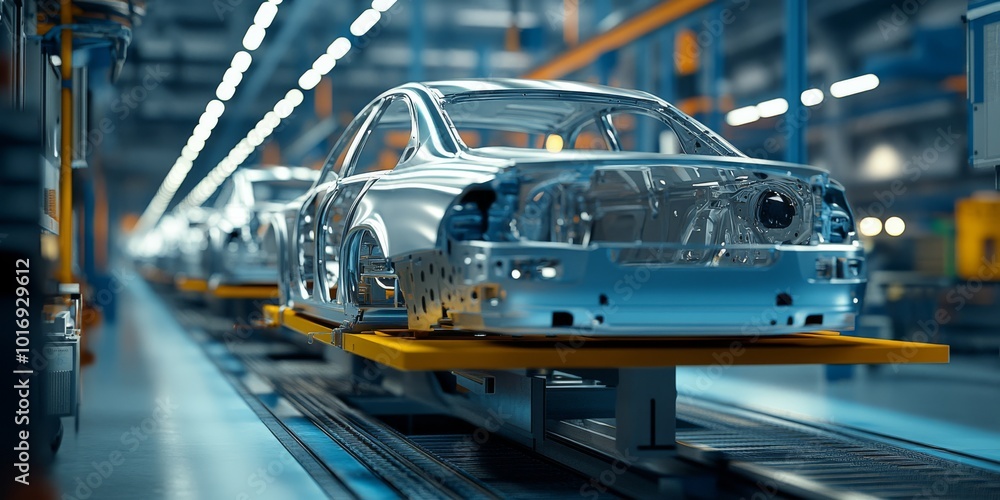 Discover and explore the advanced automotive assembly line environment ...