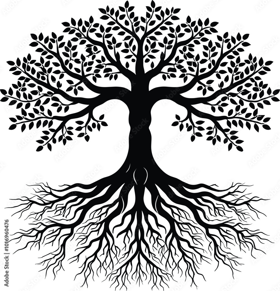 Tree of Life tribal vector black, generative ai, vector illustration ...