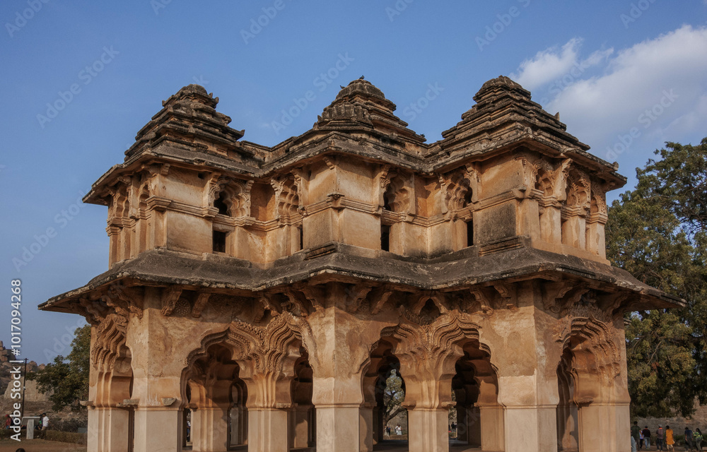Stockfotot Lotus Mahal is an architectural masterpiece, a two-story ...