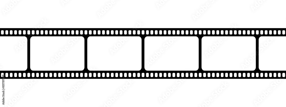 Blank horizontal film strip. Movie or photo camera tape. Storyboard ...