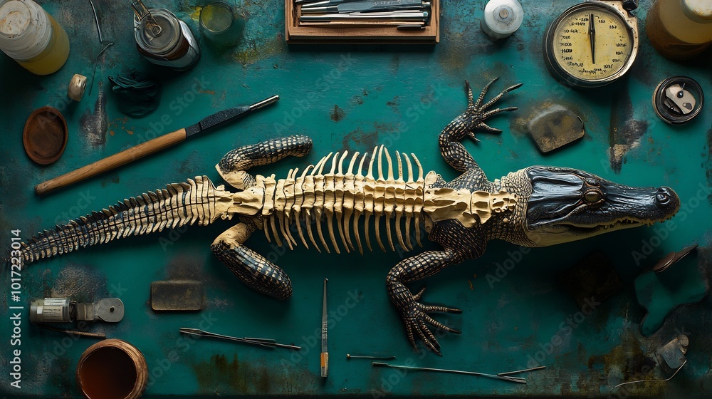 Anatomy of crocodile skeletal structure and muscles herpetologist with ...