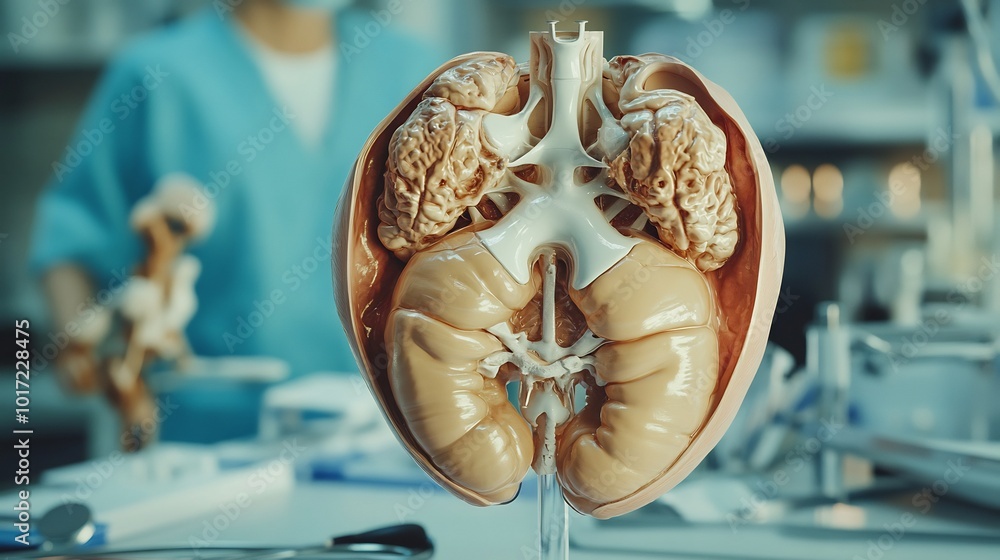 Anatomy of human bladder walls and lining urologist with imaging tools ...