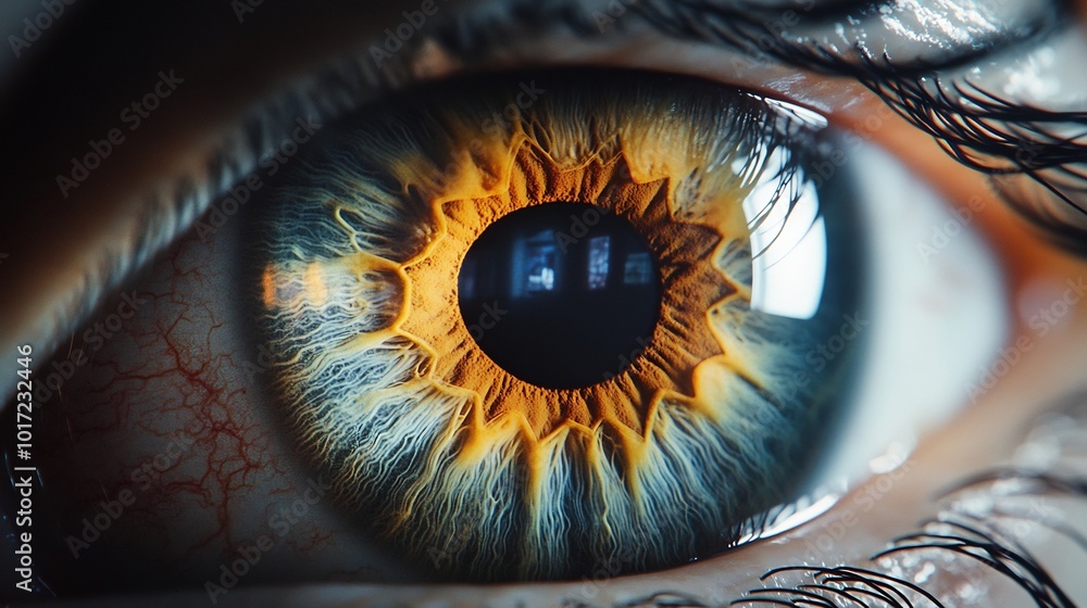 Anatomy of human eye detailed view of iris and cornea ophthalmologist ...
