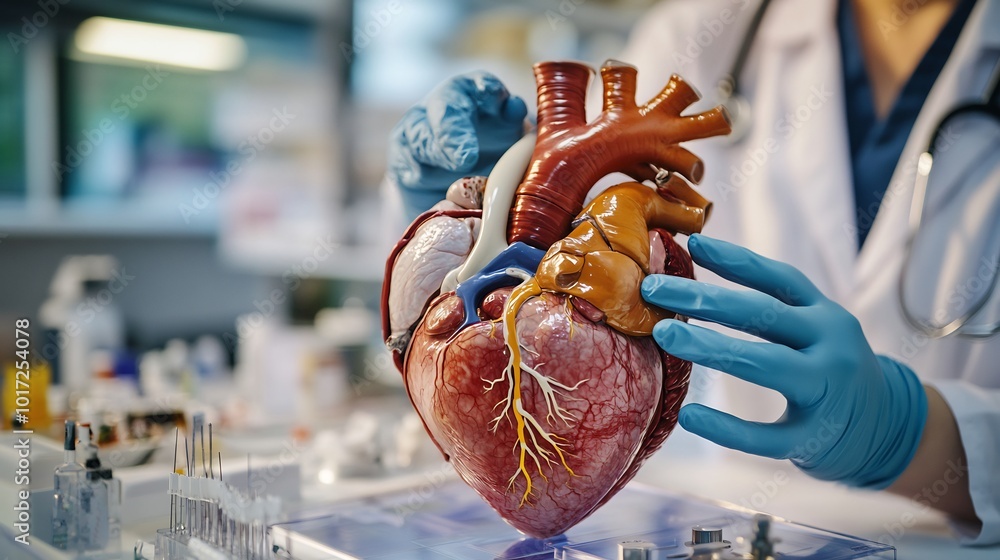 Anatomy of human heart detailed chambers and valves cardiologist using ...