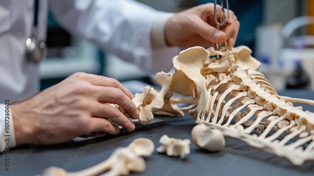 Ilustración de Stock Anatomy of human skeletal system bones and joints ...
