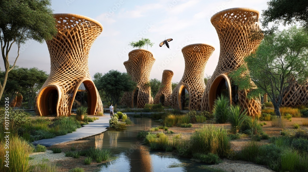 Architects using biomimicry in urban design, incorporating natural ...