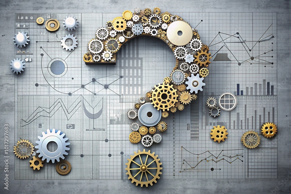 Illustrated infographic featuring a large question mark made up of ...