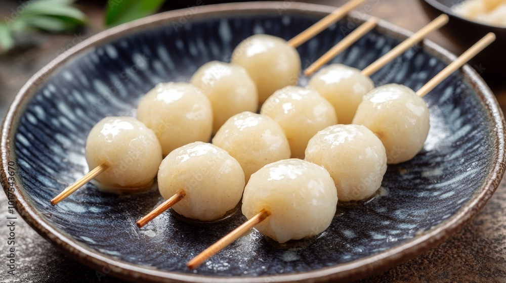 Hanami dango is a typical japanese street food that is sold during the ...