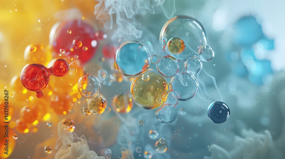 Detailed view of a double displacement reaction, showing the exchange ...