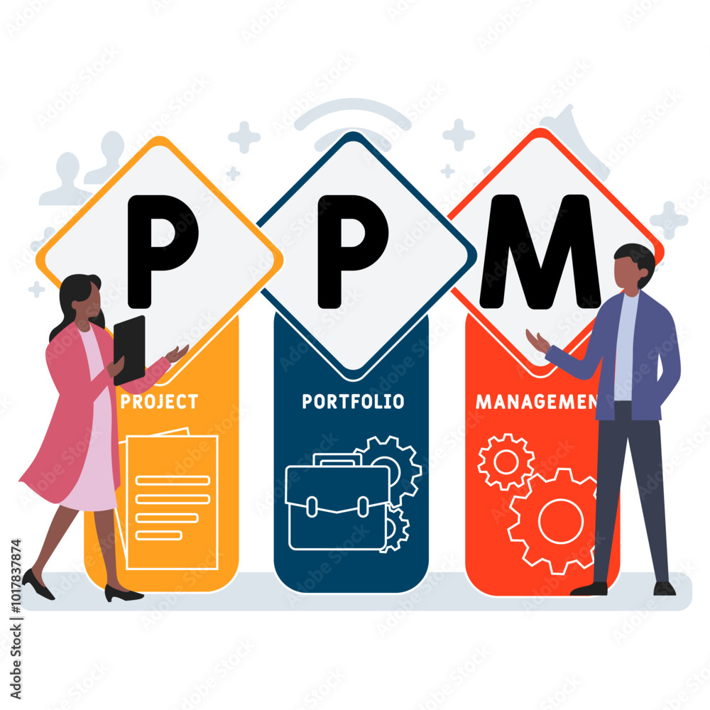 PPM - Project Portfolio Management acronym. business concept background ...