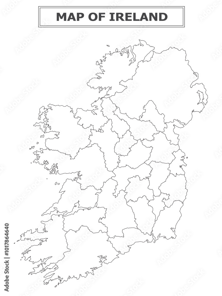 European Country Geography Political map. Political map of country with ...