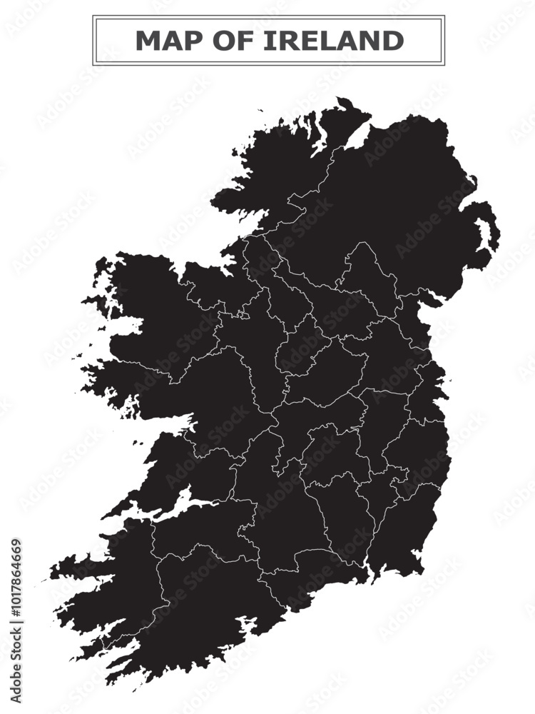 European Country Geography Political map. Political map of country with ...
