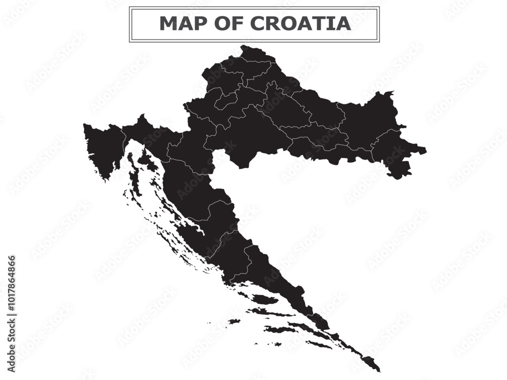 European Country Geography Political map. Political map of country with ...