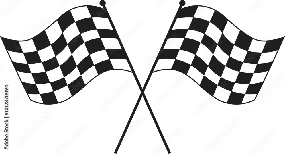 crossed checkered racing flag NASCAR Racing flag eps vector file Stock ...