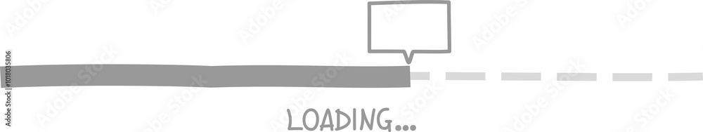 cute doodle hand draw loading bar counter computer battery, banner ...