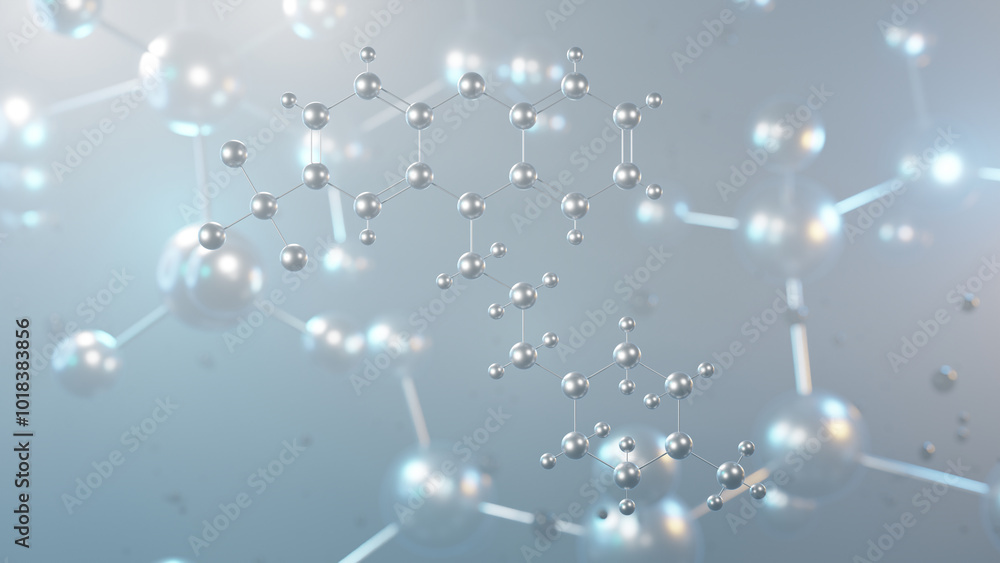 trifluoperazine molecular structure, 3d model molecule, antipsychotic ...