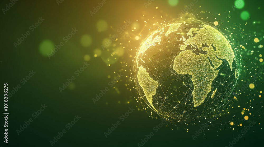 Protecting our planet Earth for future generations, symbolized by a ...
