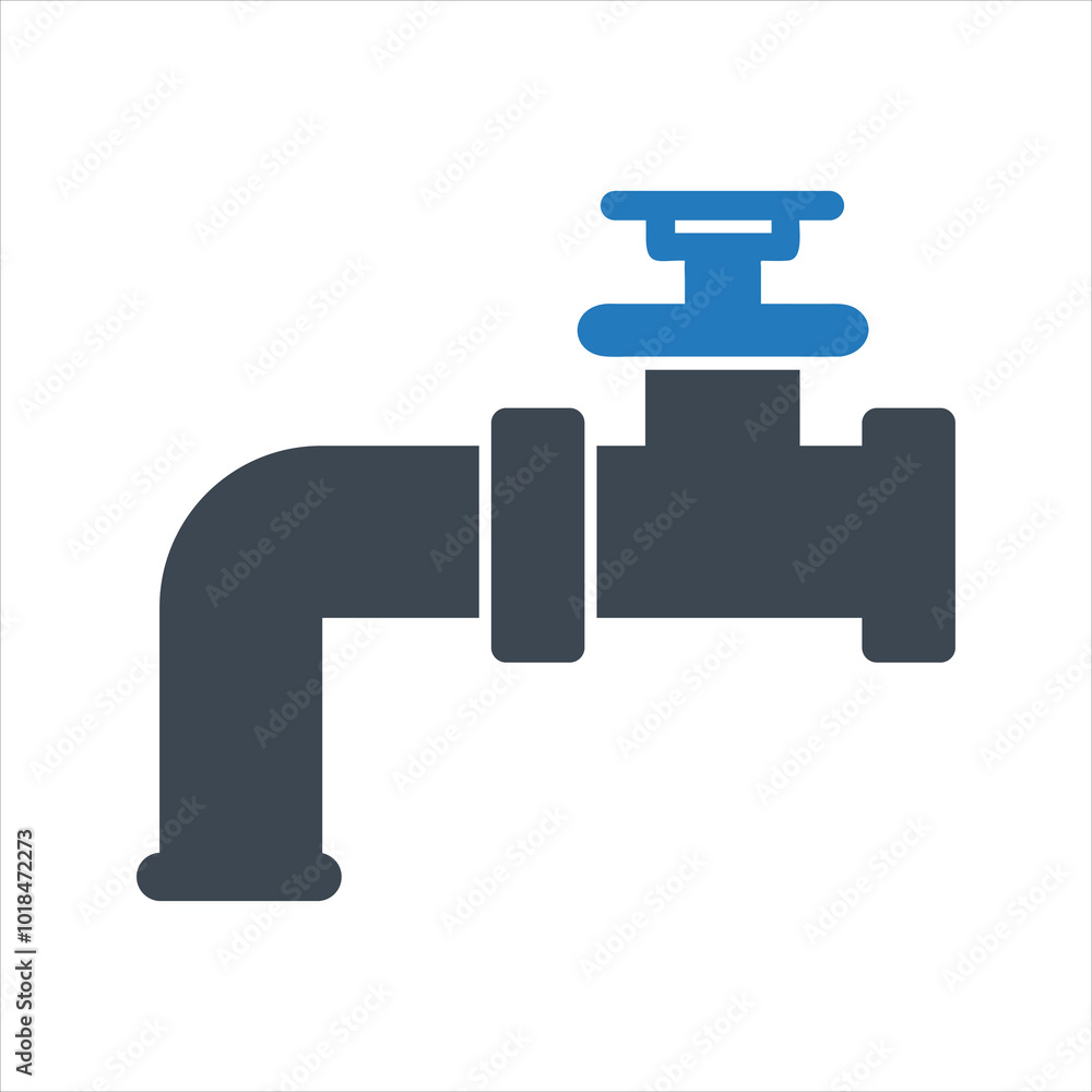 Gas pipeline icon. Pipeline valve icon Stock Vector | Adobe Stock
