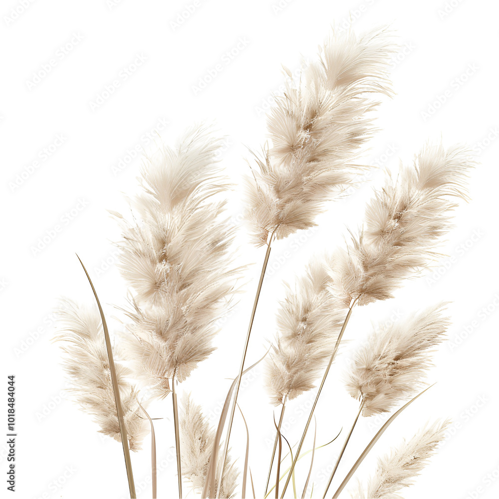 Pampas Grass Clipart Vector Illustration Stock Illustration | Adobe Stock