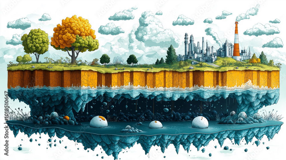 Detailed vector cartoon style infographic illustration showing the ...