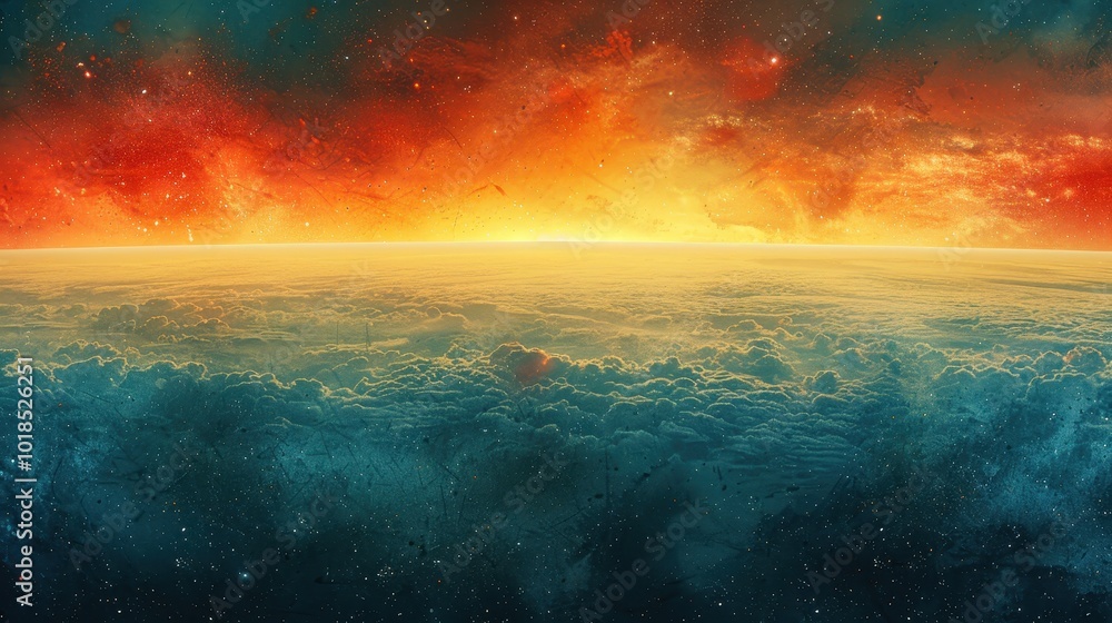 Create a grainy gradient digital artwork representing the layers of the ...