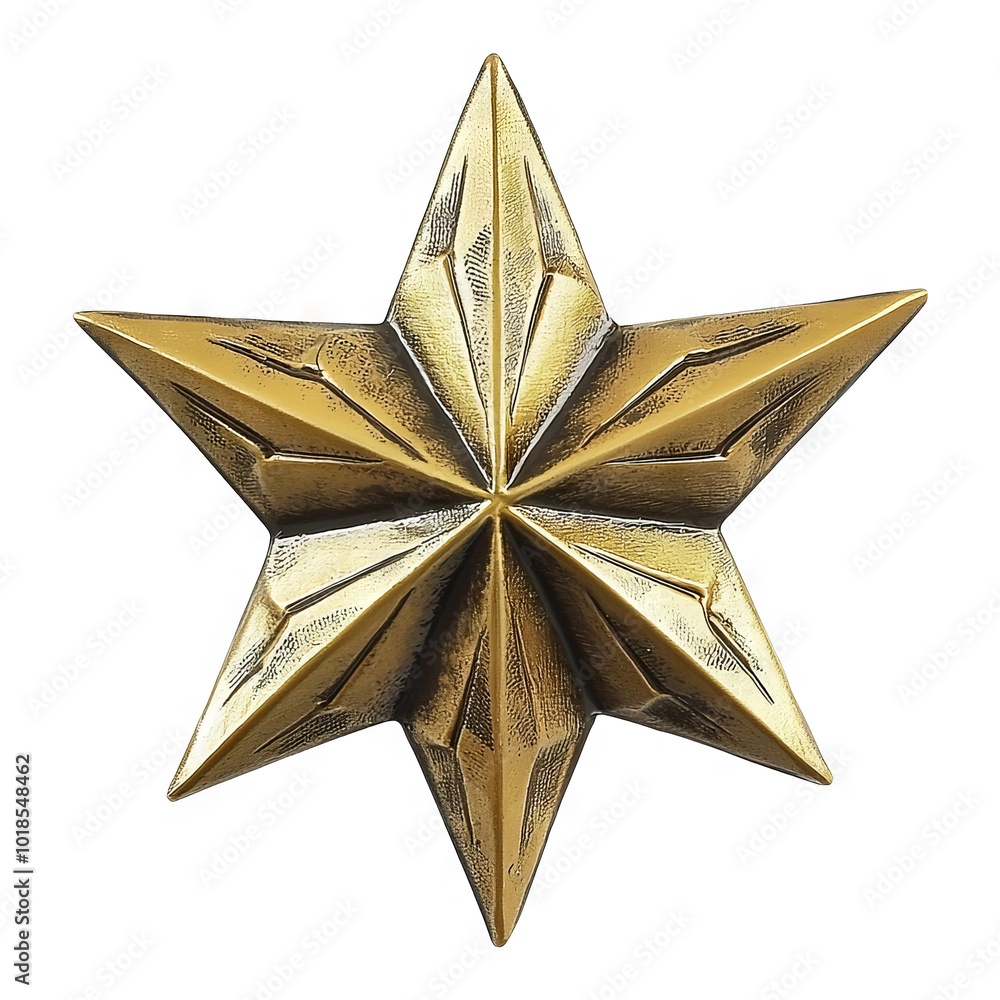 Gold Star Illustration on Transparent Background for Design and Overlay ...