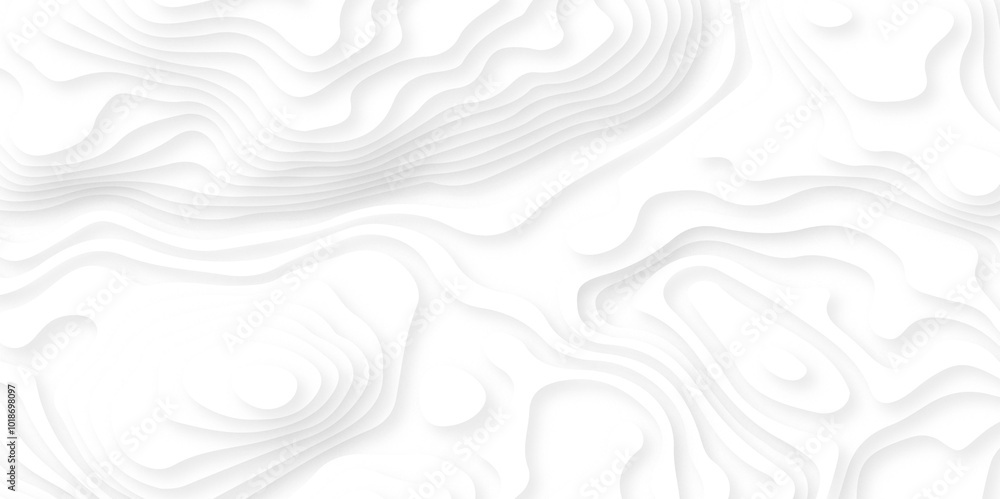 Paper topography pattern art 3d vector, Topographic canyon map light ...