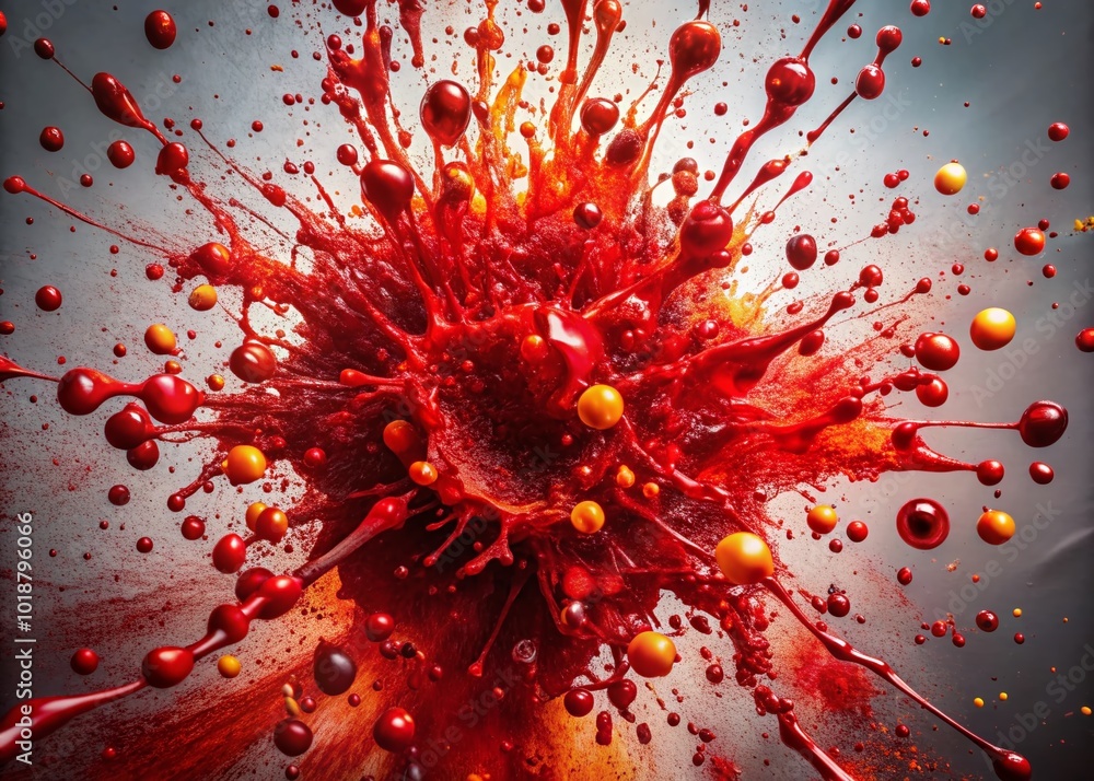 High-Resolution Blood Splatter Texture for Graphic Design, Backgrounds, and Horror Themes Stock ...