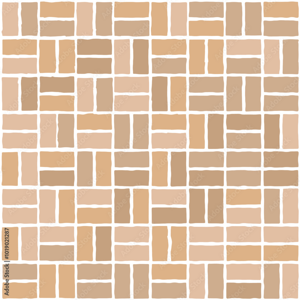 basketweave, brick wall and ground vector, seamless pattern drawing ...
