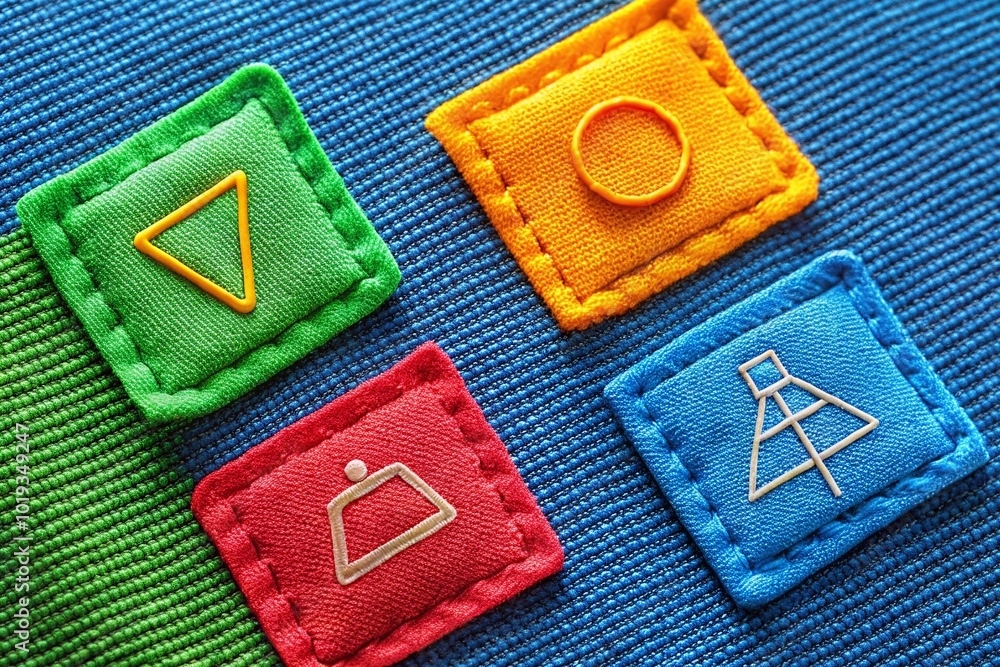 Set of Fabric Washing Icons for Care Labels Featuring Symbols for ...