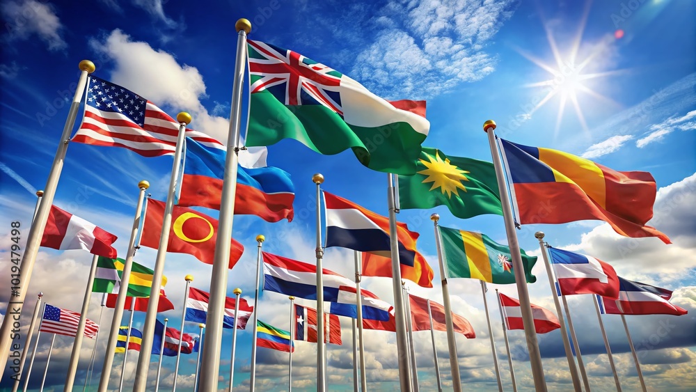 Vibrant Clip Art Flags Collection Featuring Various Country Designs for ...