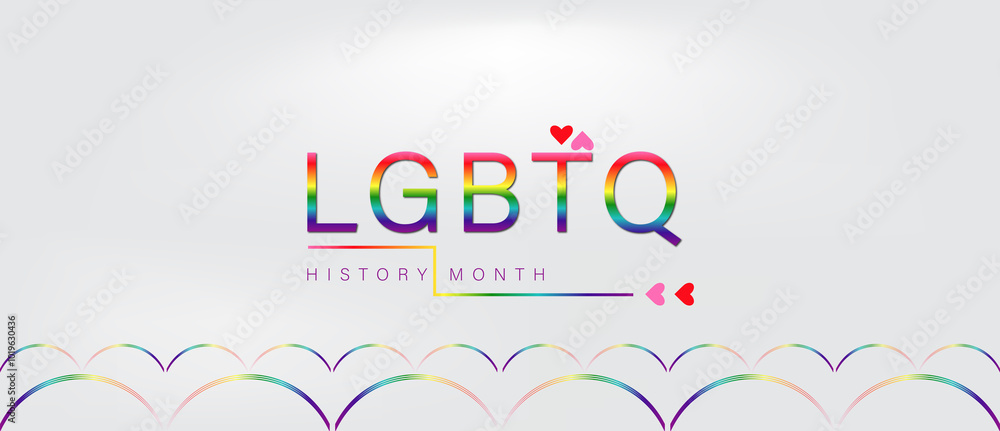 Visual representation of LGBTQ History Month, highlighting vibrant ...