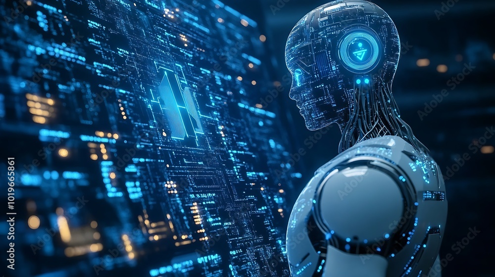 Data analysis of ai artificial intelligence process with technology ...