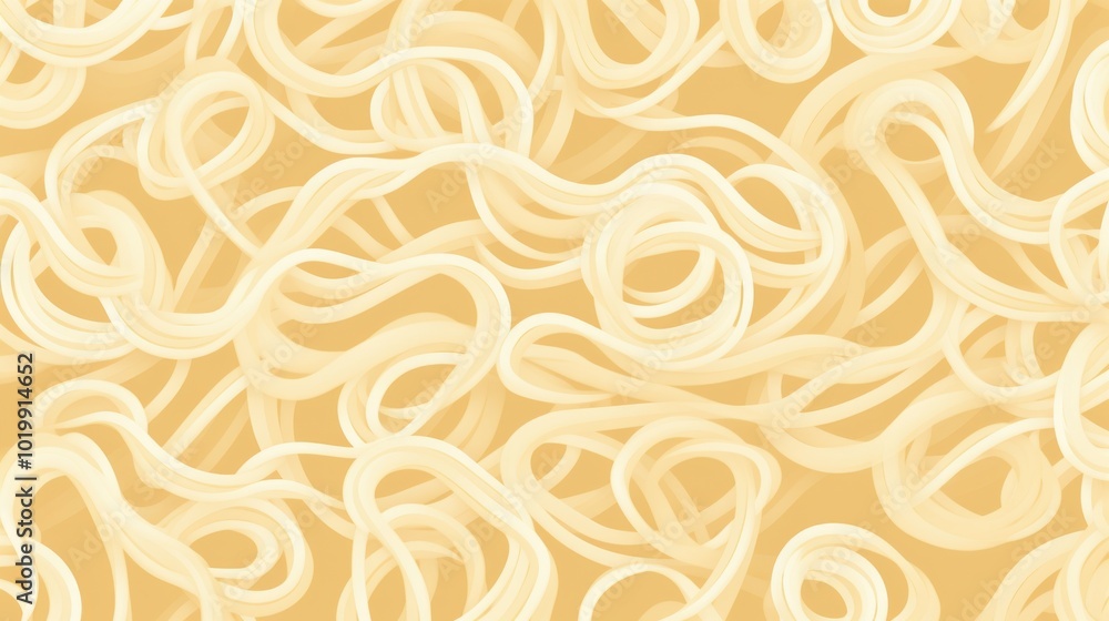 A seamless pattern of swirling ramen noodles that evokes a sense of ...