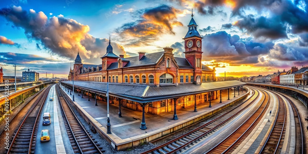Scenic Views of Train Stations: Historic Architecture and Modern ...
