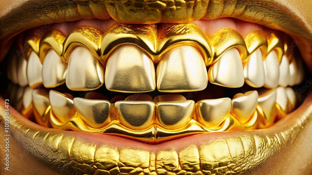 Stunning Close-Up Images of Golden Teeth Showcasing Unique Dental ...