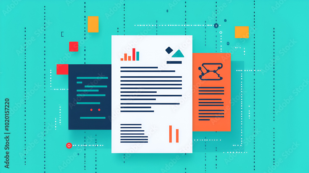 Ilustración de Stock Artificial Intelligence in Document Analysis, the role of artificial ...