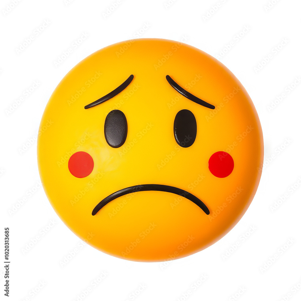 Ilustración de Stock Sad Emoji Illustration with Transparent Background ...