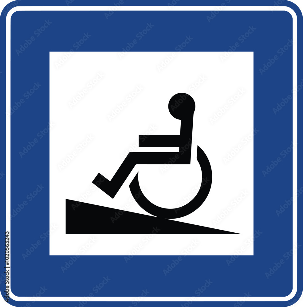 Vector de Stock Ramp Pedestrian Overpass, Road signs in Turkey ...