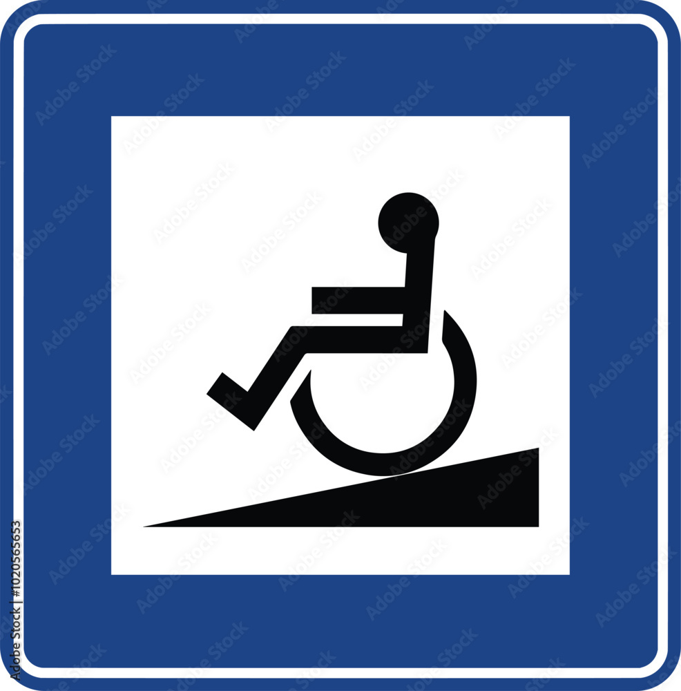 Ramp Pedestrian Underpass, Road signs in Turkey. Standard traffic signs ...