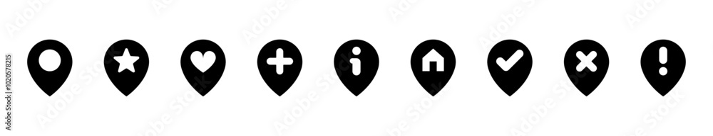 location pin icon. destination modern map markers gps destination flat ...