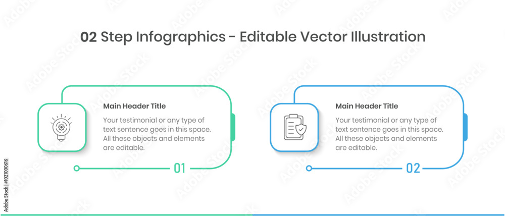 Vector de Stock two step Infographics Design Template, Chart diagram ...