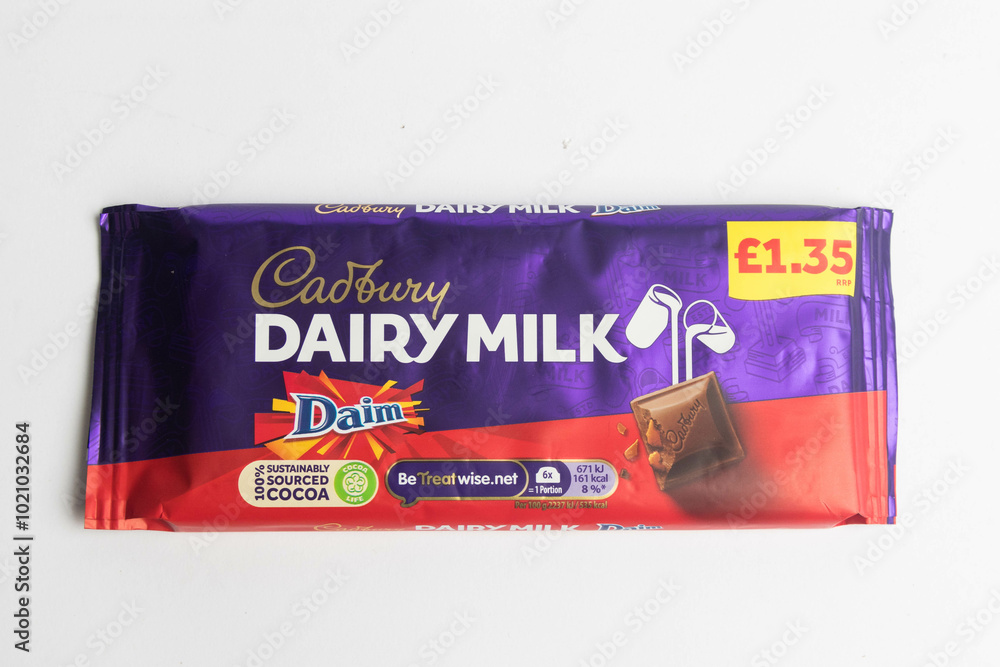 Cadbury's Dairy Milk Daim Stock Photo | Adobe Stock