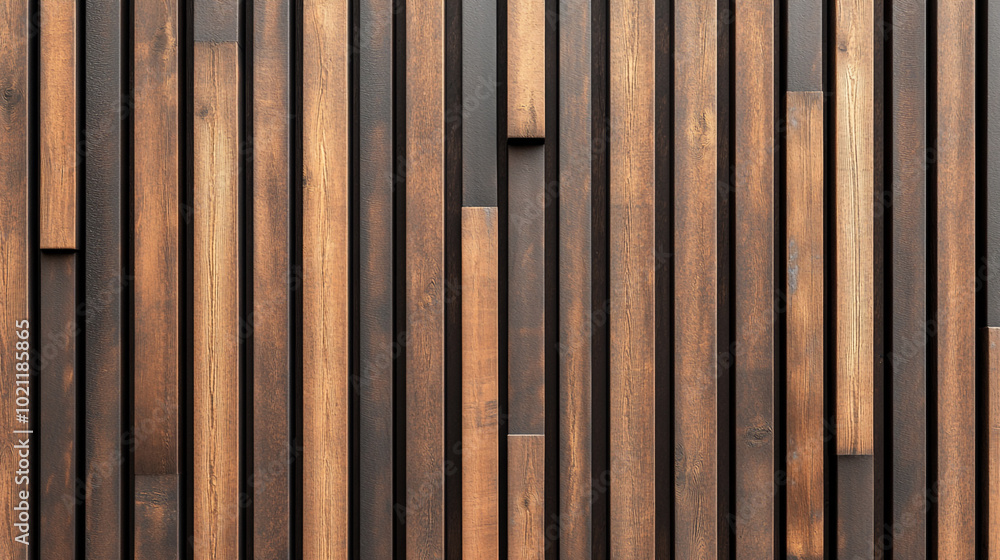 Natural wood lath wall background featuring a seamless vertical pattern ...
